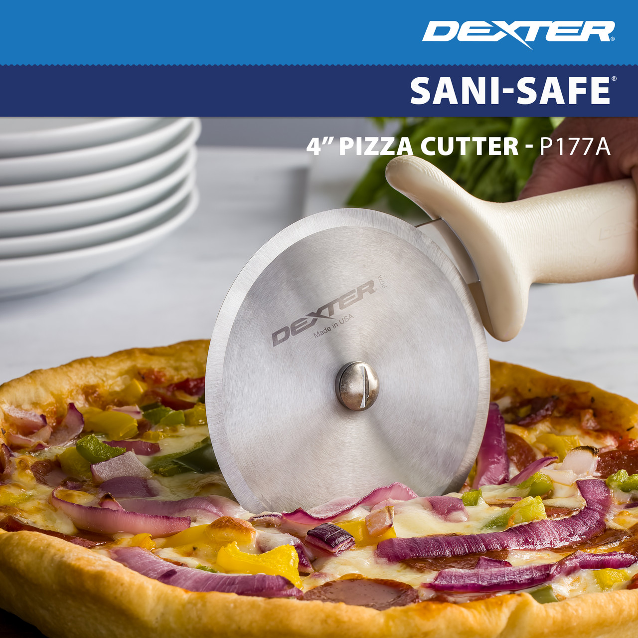 SANI-SAFE® Pizza Cutter P177A-PCP |Dexter Russell