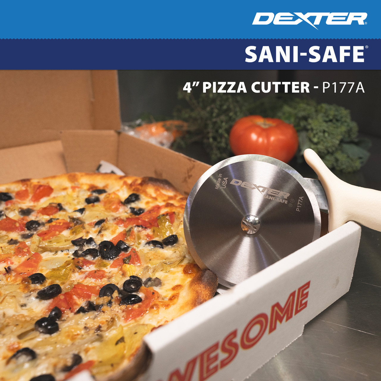 SANI-SAFE® Pizza Cutter P177A-PCP |Dexter Russell