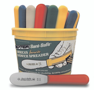 SANI-SAFE® Bucket of 48 Colored Handle Spreaders S173-48B| Dexter Russell