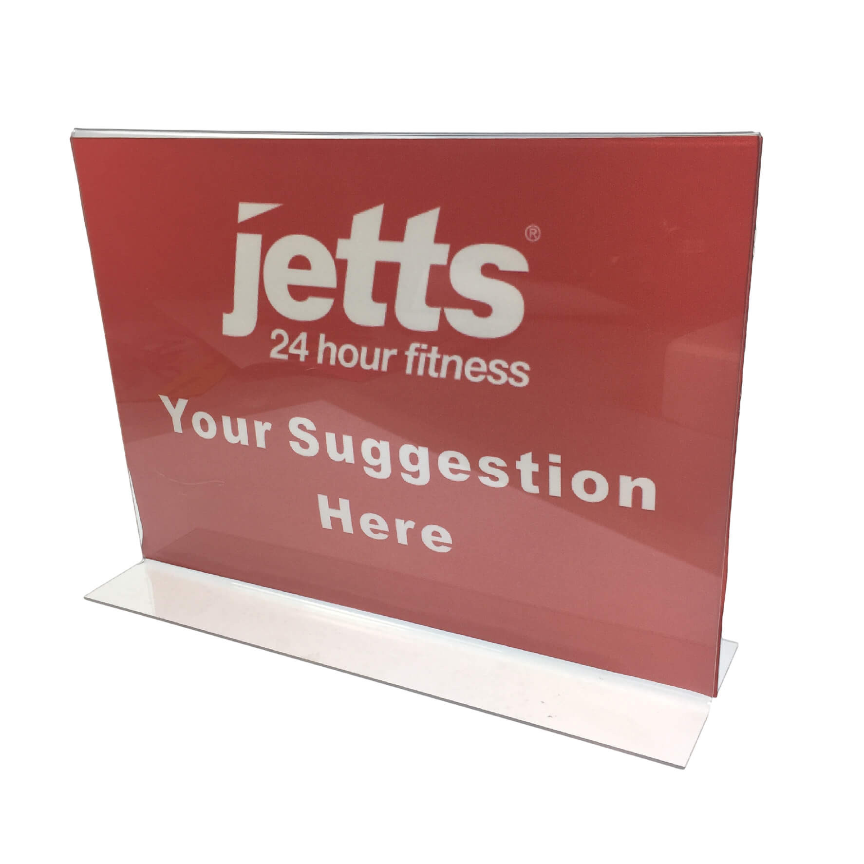 A4 Acrylic Sign Holder in Double Sided Portrait Display