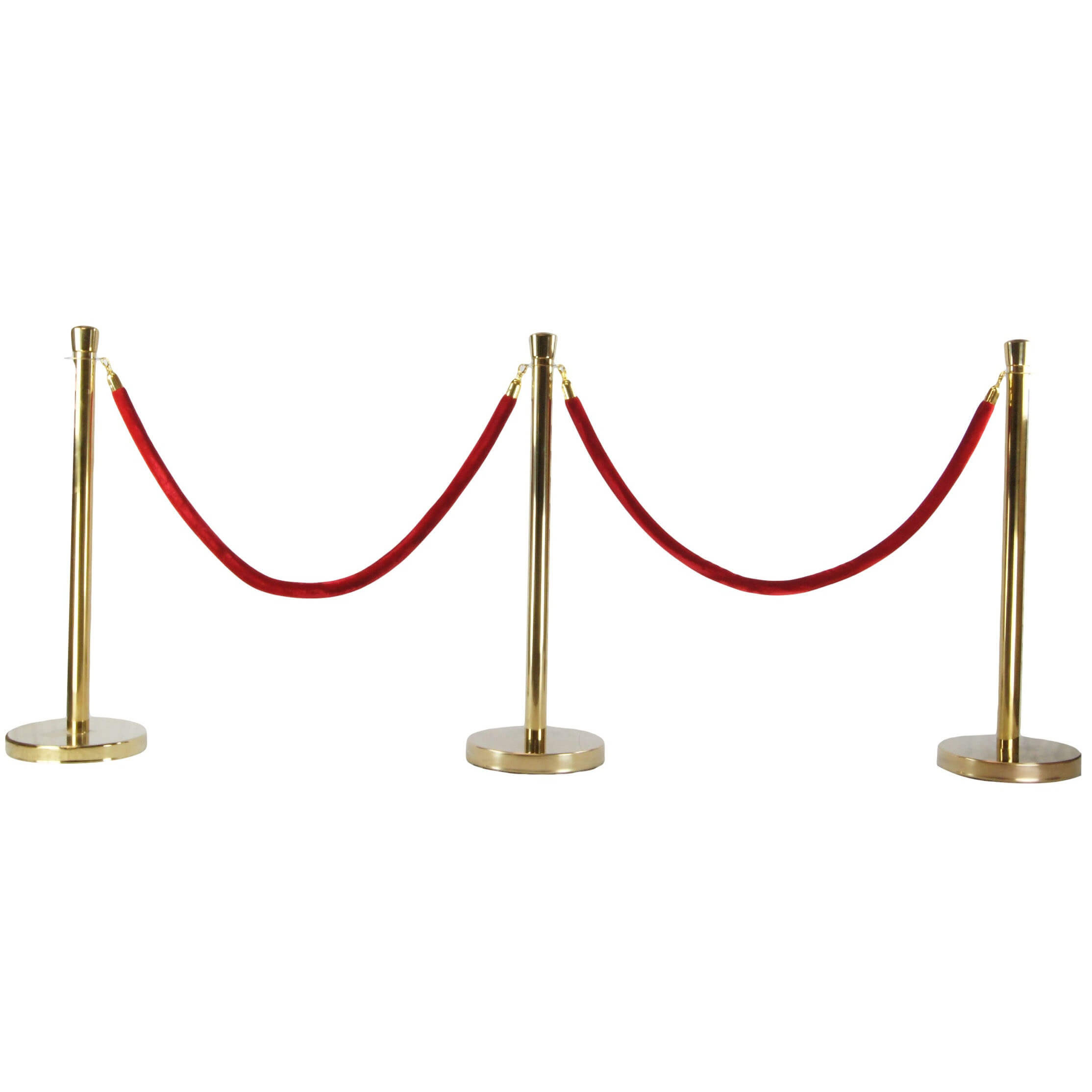Rope Bollards | Gold Velvet Rope Barriers for Sale