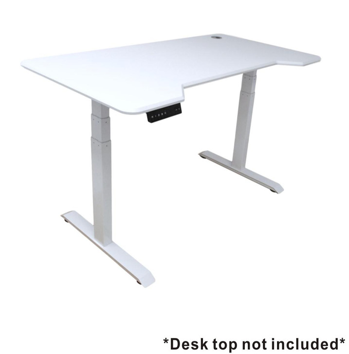 Sit stand desk frame white for office and home