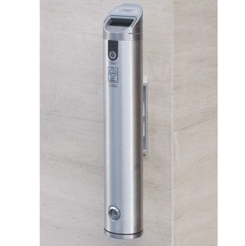 Wall mounted ashtray for indoor and outdoor use