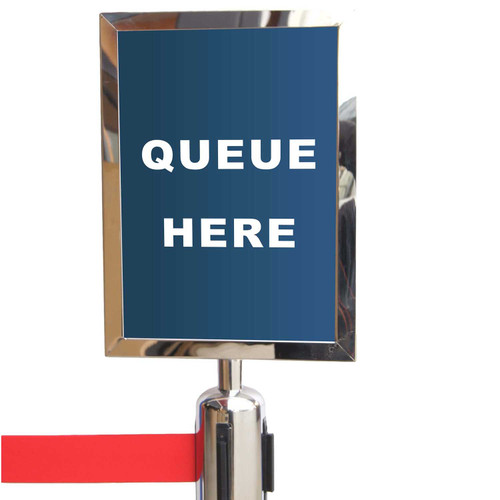 Retractable barriers A4 sign frames