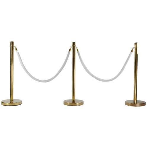 Gold Rope Bollard and Rope Barriers for Sale
