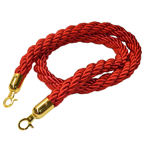 Gold Barided Ropes for Rope Barriers and Bollards