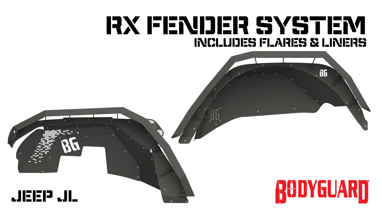 Jeep JL Fender Flares and Fender Liners || Bodyguard Bumpers
