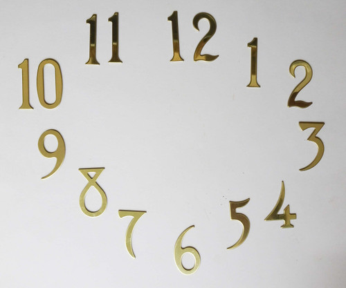 ROMAN SOLID BRASS NUMERALS 1 5/8" H