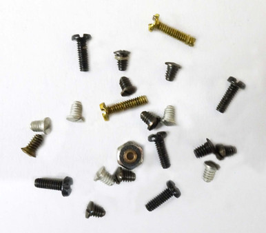 DIAL SCREW ASSORTMENT 20 PIECES - GRIFFEN'S CLOCK PARTS AND SUPPLIES LLC