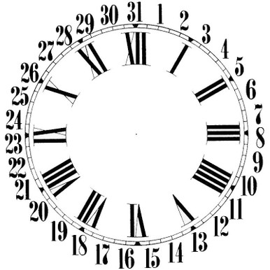 CALENDAR PAPER DIALS (PLAIN) - GRIFFEN'S CLOCK PARTS AND SUPPLIES LLC