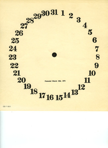 CALENDAR DATE PAPER DIALS 7 3/8" - GRIFFEN'S CLOCK PARTS AND SUPPLIES LLC