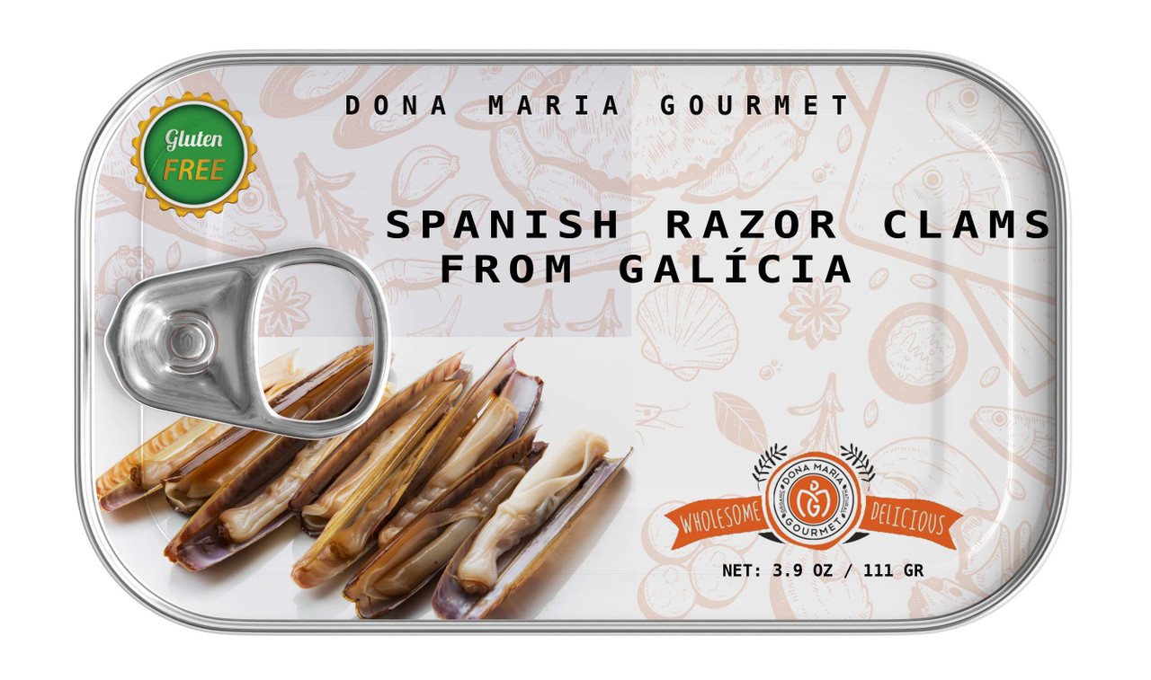 Spanish Razor Clams from Galícia ( 3.9 oz) , Paleo, Keto, Gluten-free ...
