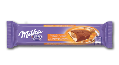 Milka Caramel and Hazelnuts Bar (Pack of 5 bars x 43g)