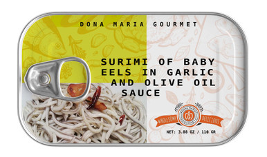 Surimi of Baby Eels in Garlic and Olive Oil Sauce - Gluten Free ( 2 ...