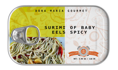 Surimi of Baby Eels Spicy - ( 2 packs) Gluten-free - Dona Maria Gourmet