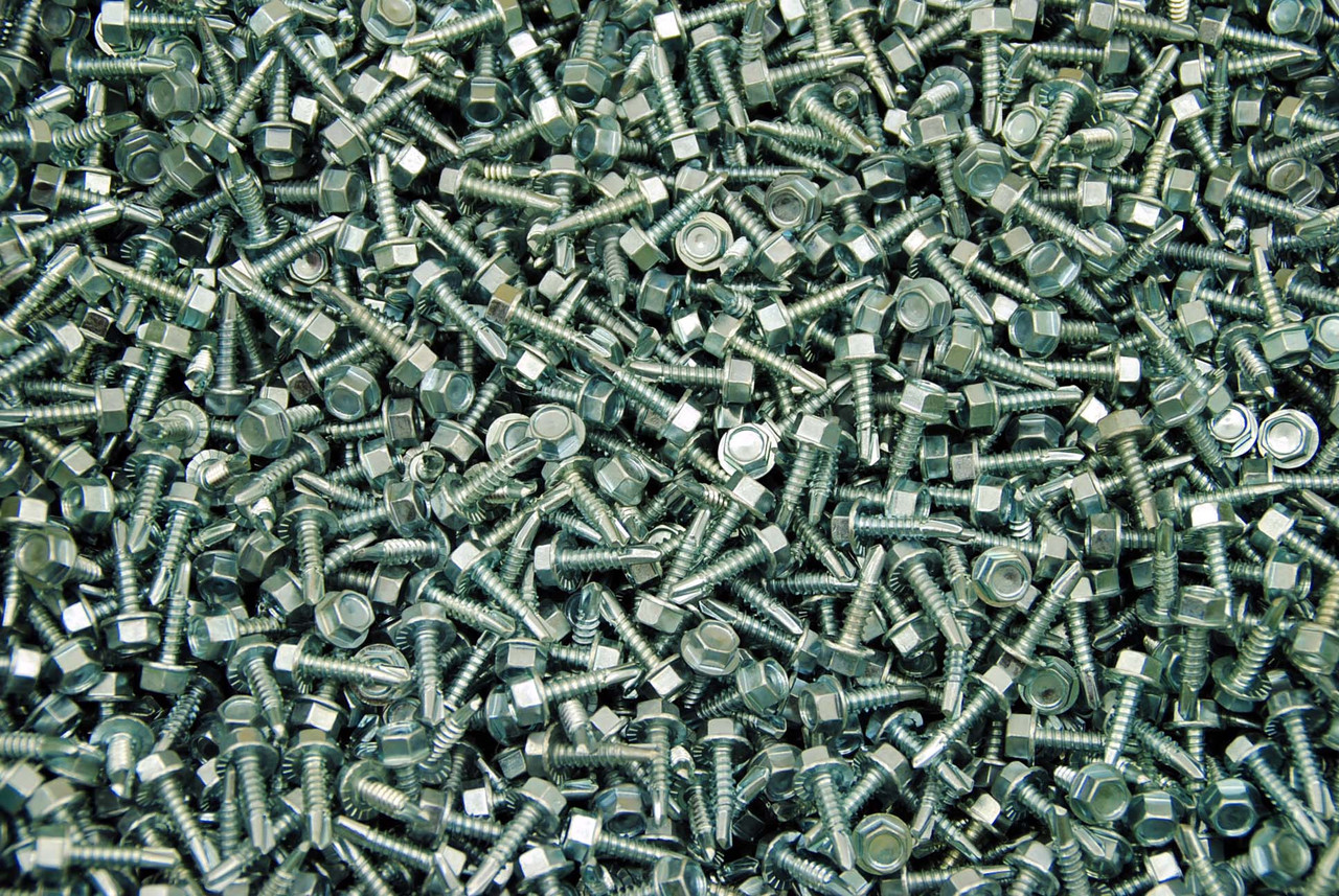 (800) High Hat Serrated #10 x 3/4 Self-Drilling Tek Screw IHW Hex ...