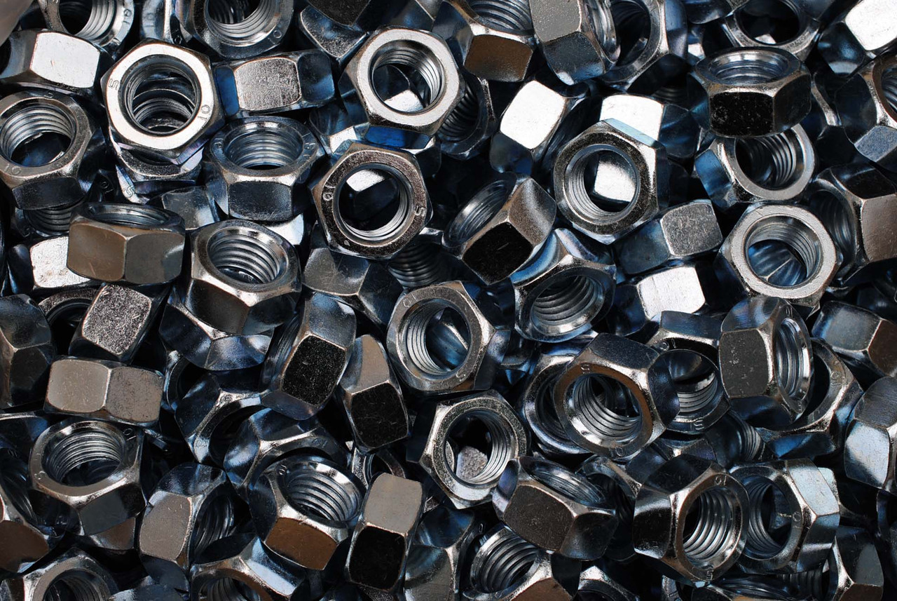 (50) Metric Hex Finish Nuts M20-2.5 Class 10 Zinc Plated 20mm DIN 934 ...
