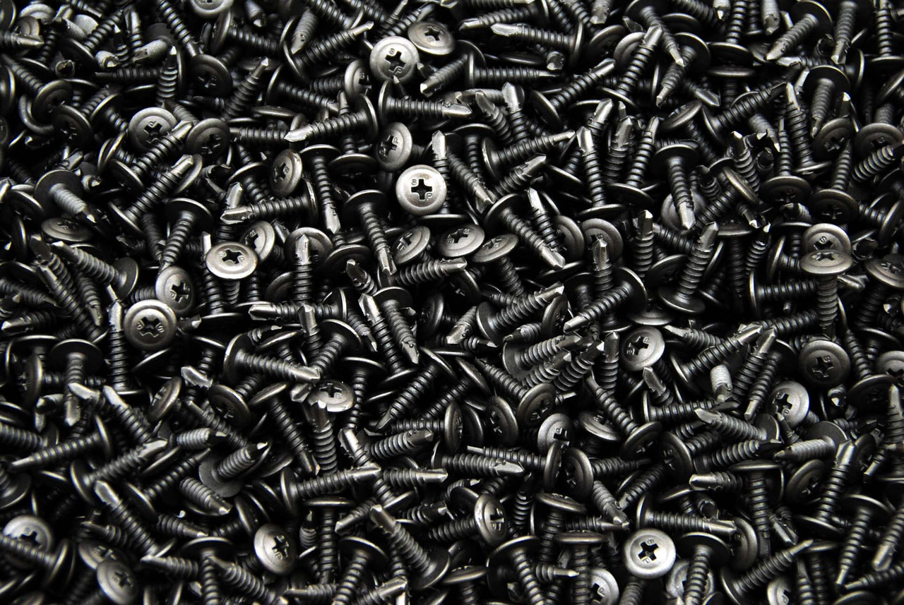(10,000) Phillips Plain Black Mod Truss Head 8 x 3/4 Self-Drilling Tek ...
