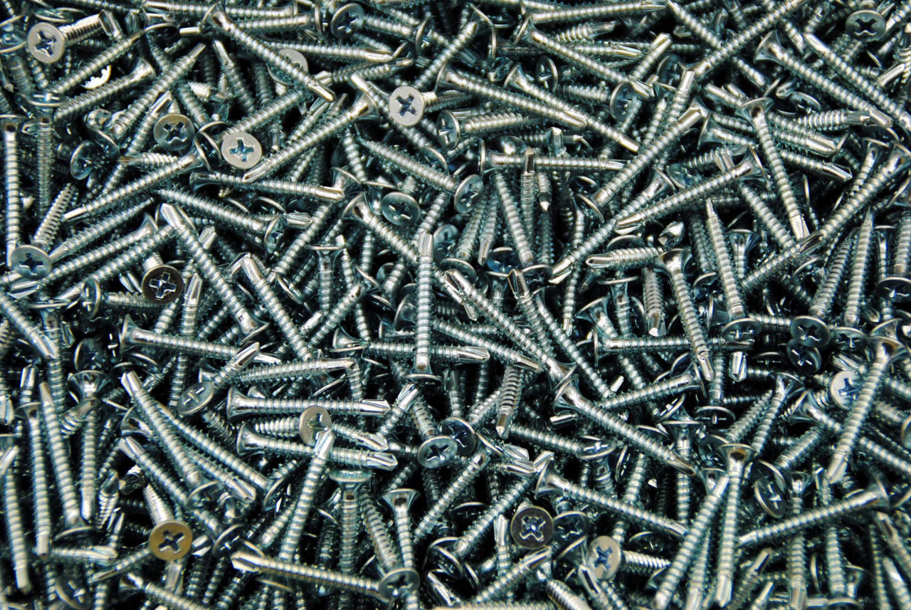 (1000) Phillips Bugle Head #8 x 1-1/4 Self-Drilling Tek Screw Zinc ...