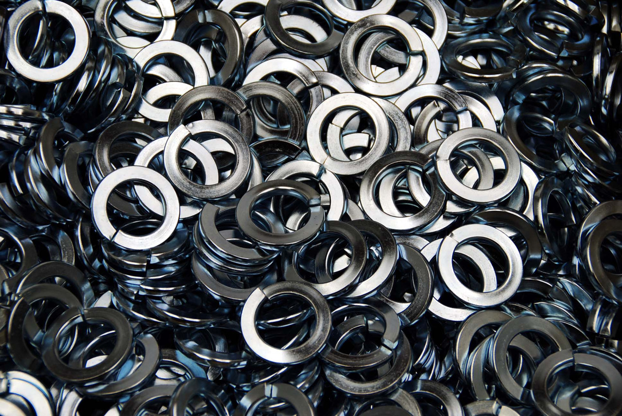 (150) Metric M20 Split Lock Washers - Zinc Plated 20mm - Lexar Industrial