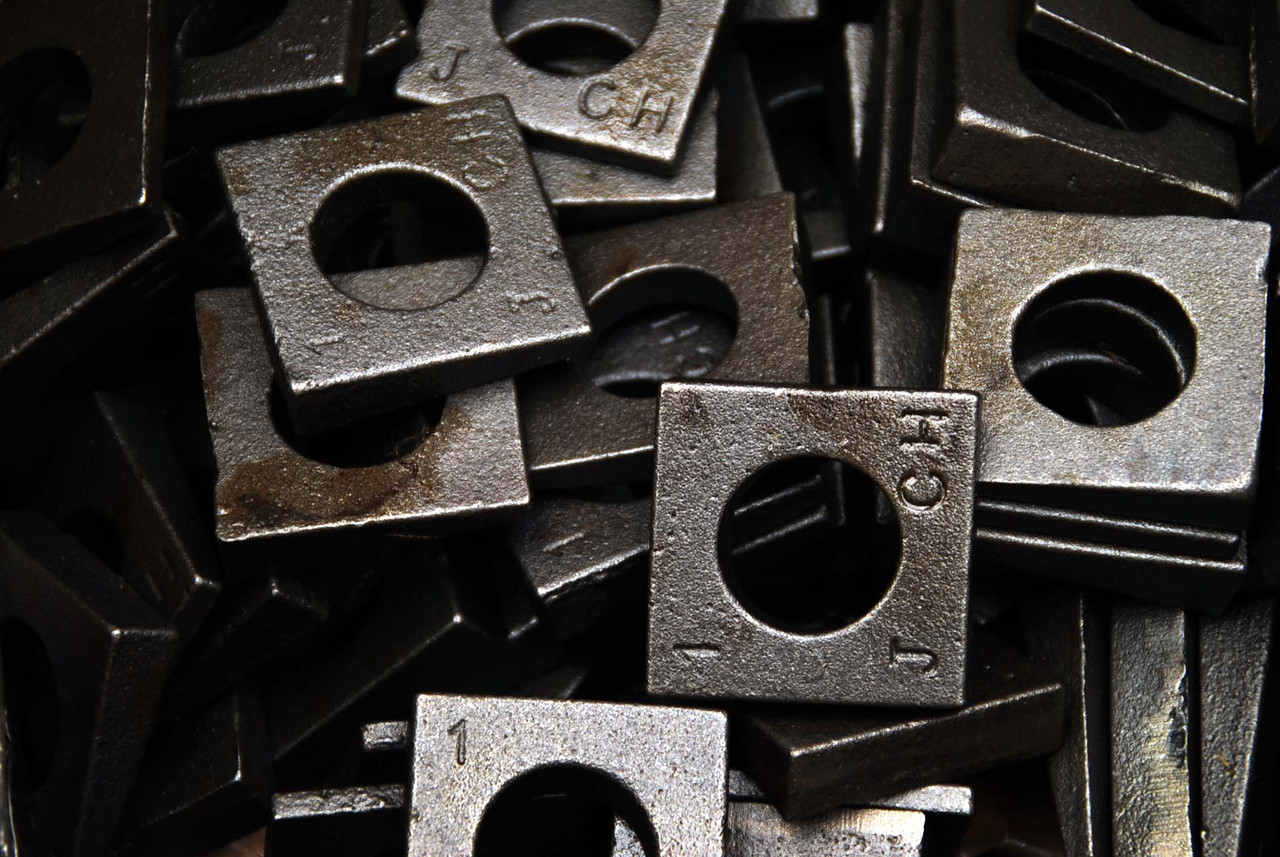 (20) Malleable 1 Square Bevel Washers I-Beam Flange Wedge 1" - Lexar ...