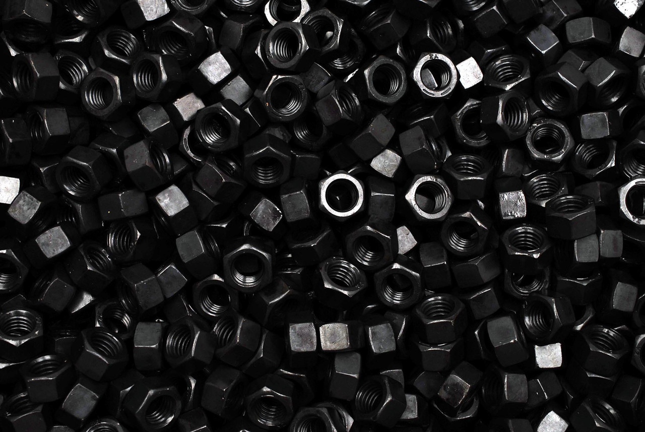 (200) Grade 8 Hex Finish Nuts 1/2-13 Plain Coarse Unplated - Lexar ...