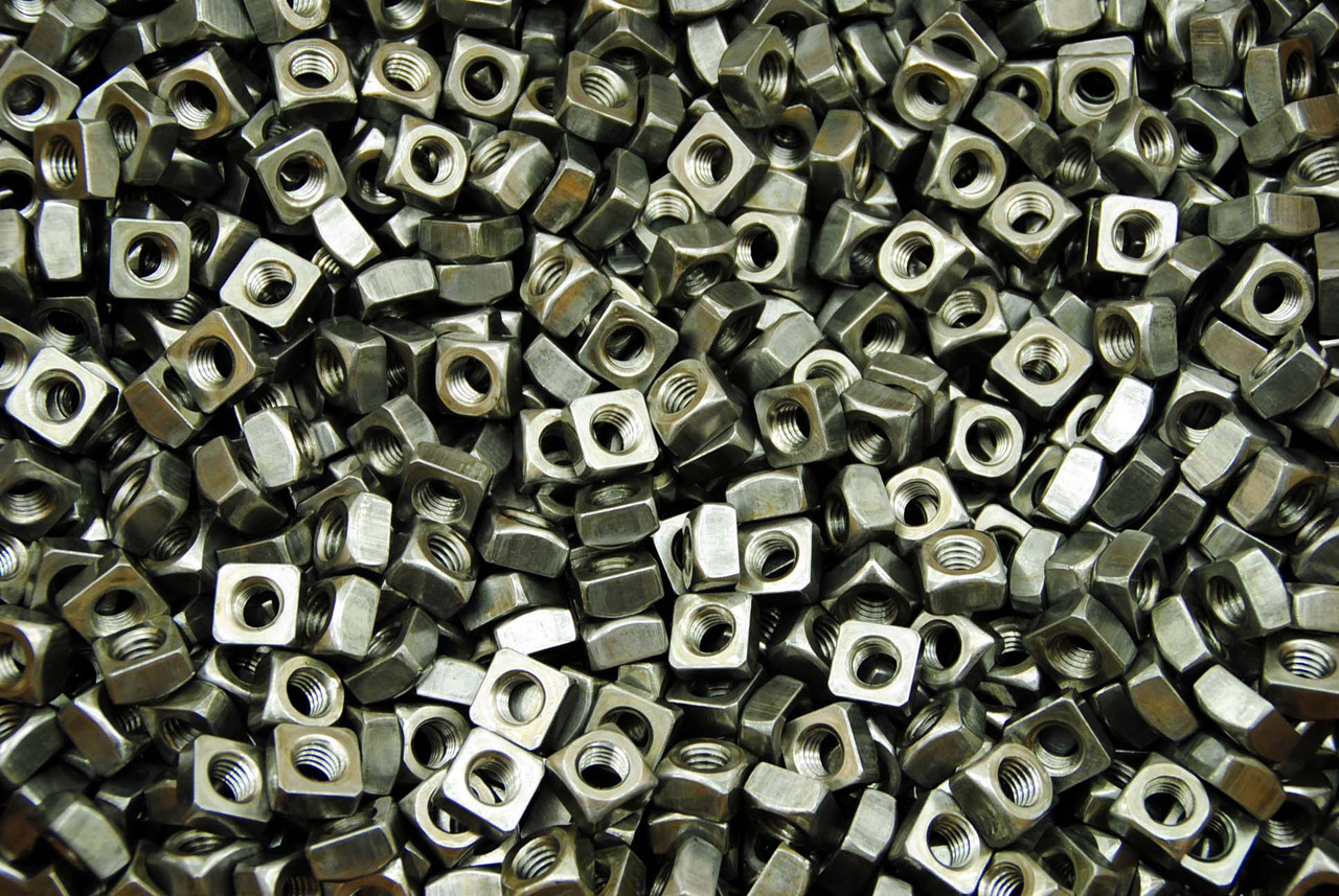 (250) Unplated 3/8-16 Square Nuts - Coarse Thread - Plain Steel - Lexar ...