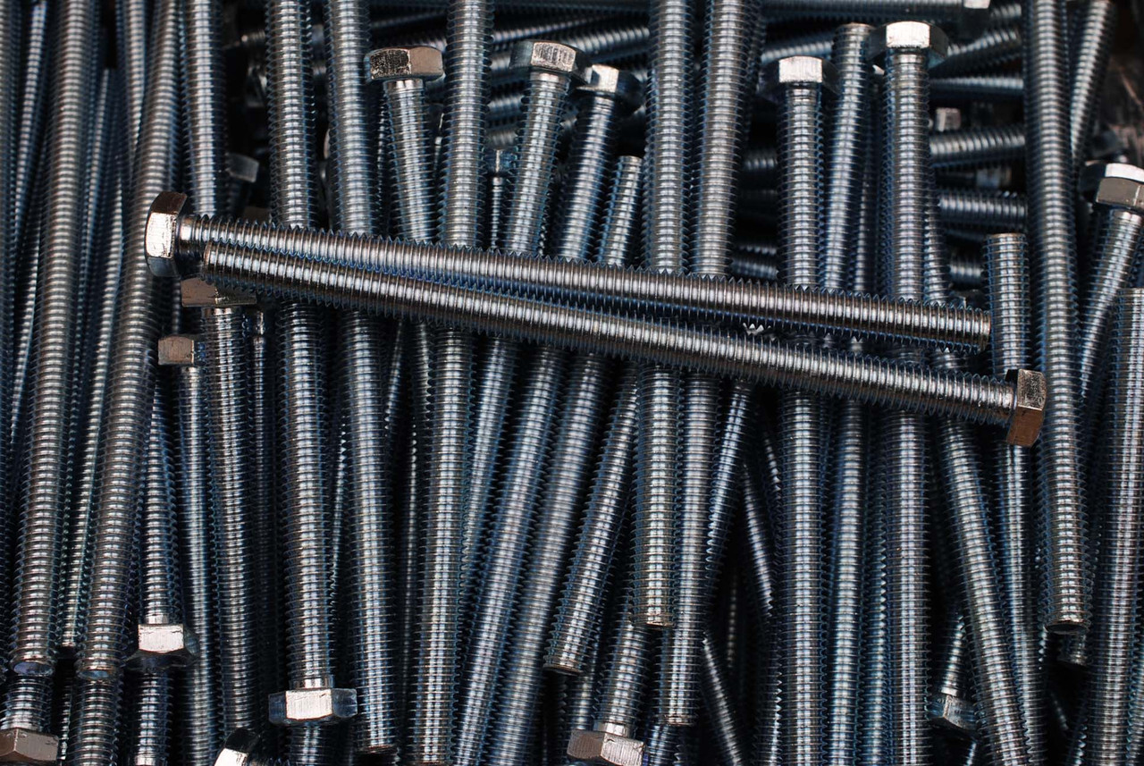 (35) Grade 5 Full Thread 3/8-16 x 6 Hex Head Tap Bolt Zinc Plated ...