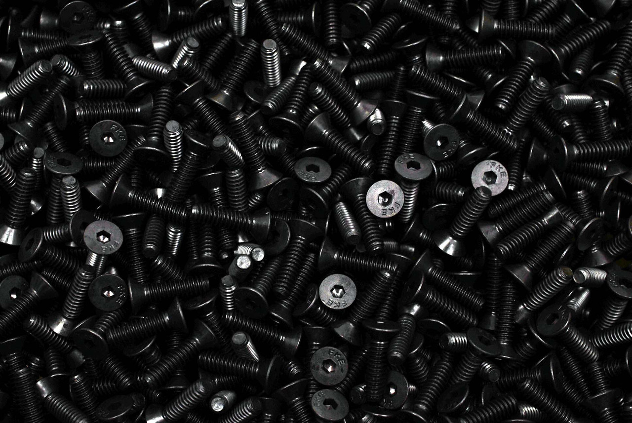 (500) Flat Socket Head 10-24 x 3/4 Machine Screw Allen Plain Black #10 ...