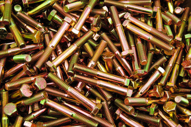 (80) Hex Head 3/8-16 x 2-1/2" Grade 8 Bolts Yellow Zinc Cap Screws ...