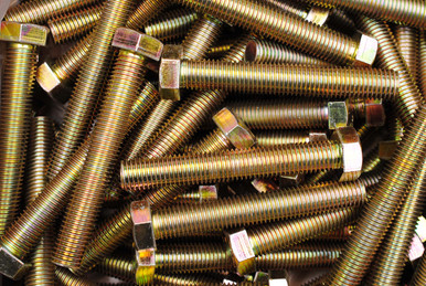 (10) Full Thread Grade 8 Hex Head Tap Bolts 3/4-10 x 5 Coarse Yellow ...