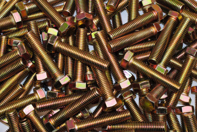 (20) Full Thread Grade 8 Hex Head Tap Bolts 5/8-11 x 3 Coarse Yellow ...