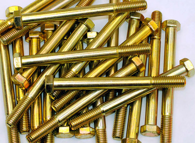 (10) Hex Head Bolts 9/16-12 x 6 Coarse Thread Grade 8 Yellow Zinc USA ...