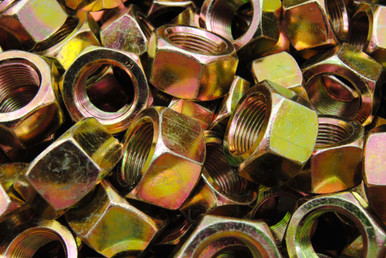 (15) Fine Thread 1-14 Hex Finish Nuts Grade 8 Yellow Zinc Plated 1"-14 ...