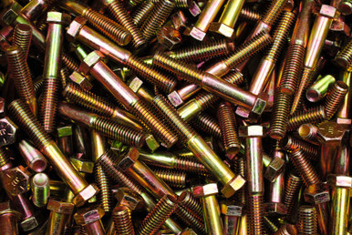 (50) Grade 8 Hex Head 7/16-14 x 2-3/4 Cap Screws Bolts Coarse Yellow ...