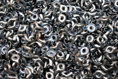 (500) Stamped Steel Type D Wing Nuts 1/4-20 x 1-1/16 Zinc Plated Coarse ...