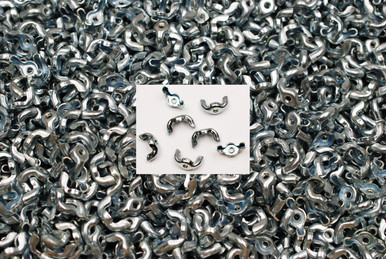 (500) Stamped Steel #6-32 Type D Wing Nuts 6-32 Zinc Plated Machine ...