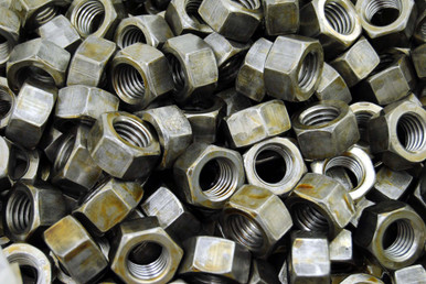 (100) 5/8-11 Plain Grade 5 Hex Finish Nuts - Unplated - Coarse - Lexar ...