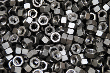 (100) 9/16-12 Plain Hex Finish Nuts -Unplated - Coarse - Lexar Industrial