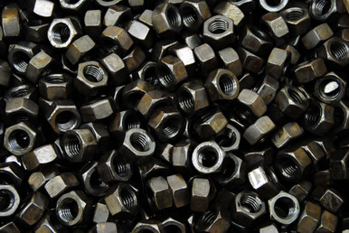 (100) Grade 8 Hex Finish Nuts 9/16-12 Plain Finish Unplated - Lexar ...