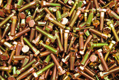 (125) Hex Head 3/8-16 x 1-1/2" Grade 8 Bolts Yellow Zinc Cap Screws ...