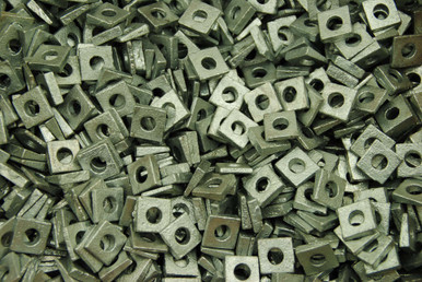 (200) Galvanized Malleable 1/4 Square Bevel Washers I-Beam Flange Wedge ...