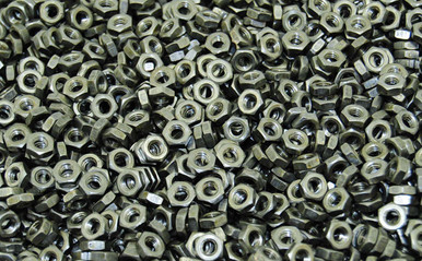 (2000) #10 Hex Machine Nuts 10-32 Plain Unplated - Lexar Industrial