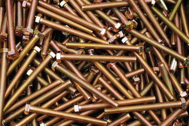 (50) Full Thread Grade 8 Hex Head Tap Bolts 3/8-16 x 4 Coarse Yellow ...