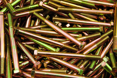 (50) Hex Head 3/8-16 x 4-1/4" Grade 8 Bolts Yellow Zinc Cap Screws ...