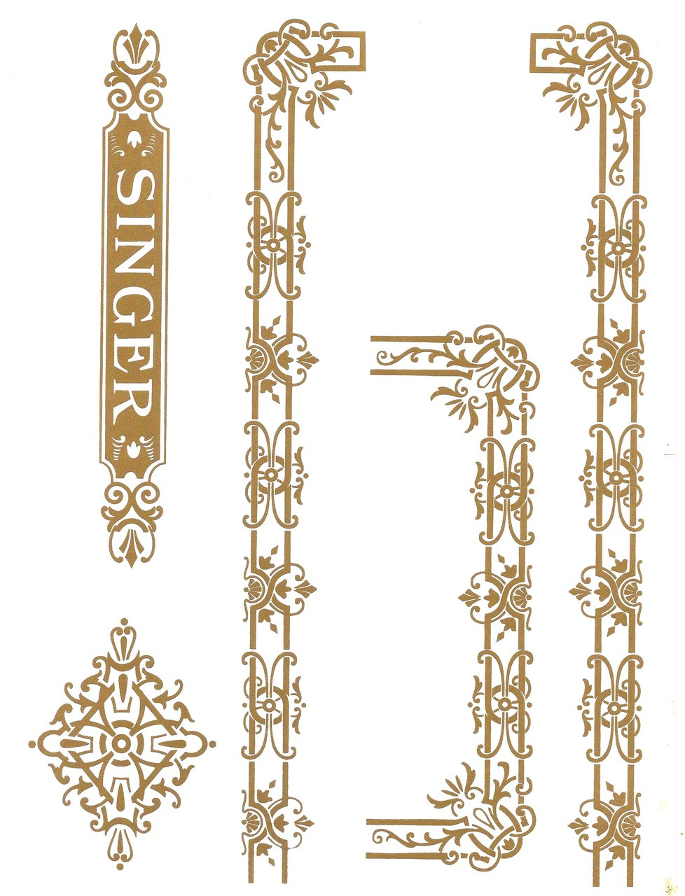 Singer 27 127 Decals for Restorations Celtic Design - Keeler Sales