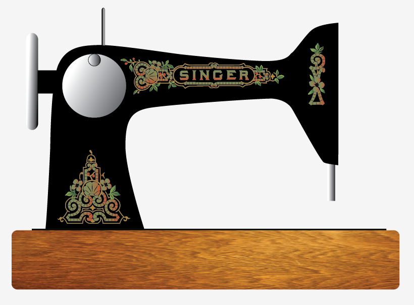 Singer 66 Sewing Machine Tiffany Style Restoration Decals Multi-Color ...
