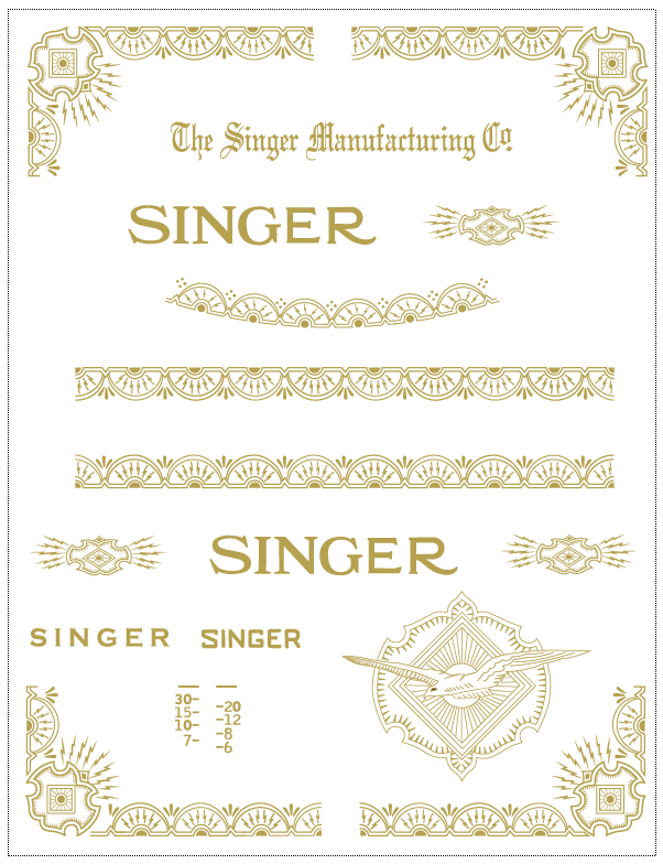 Singer 15 Class Restorations 15-86 RAF Variation Decals - Keeler Sales
