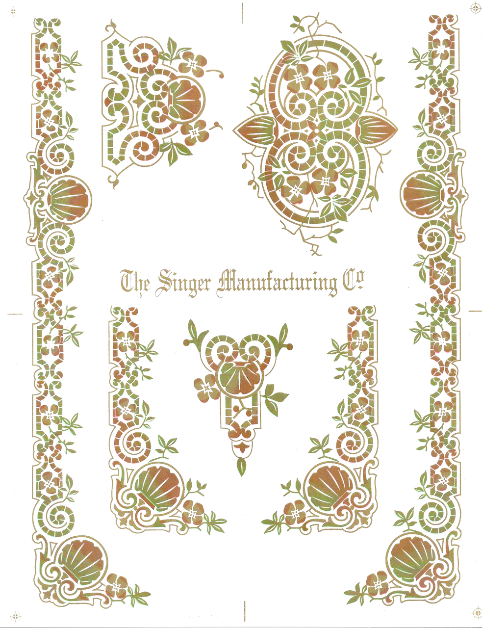 Singer 15 Class Tiffany Style Multi Color Decals - Keeler Sales
