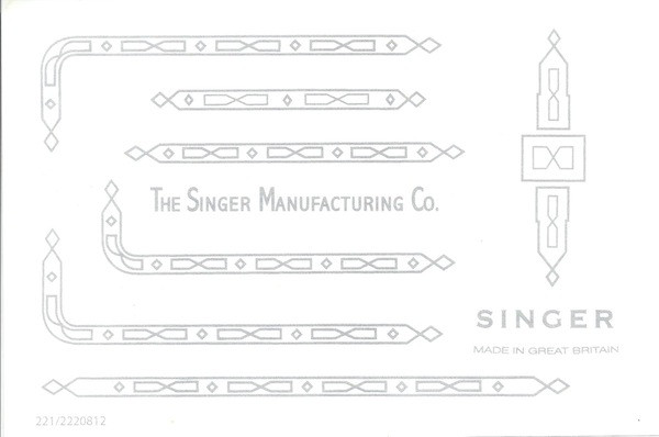 Singer 221K/222 Featherweight Decals for Restorations Prism Design ...